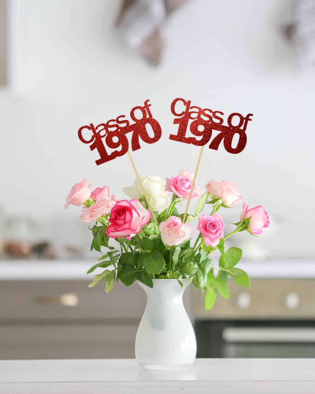 Set of 3 Class of 1970, 1970 Class Reunion Centerpiece, Class of 1970 ...
