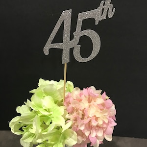 Set of 3 Sticks, Birthday Centerpiece, 45th Anniversary, 45th ...