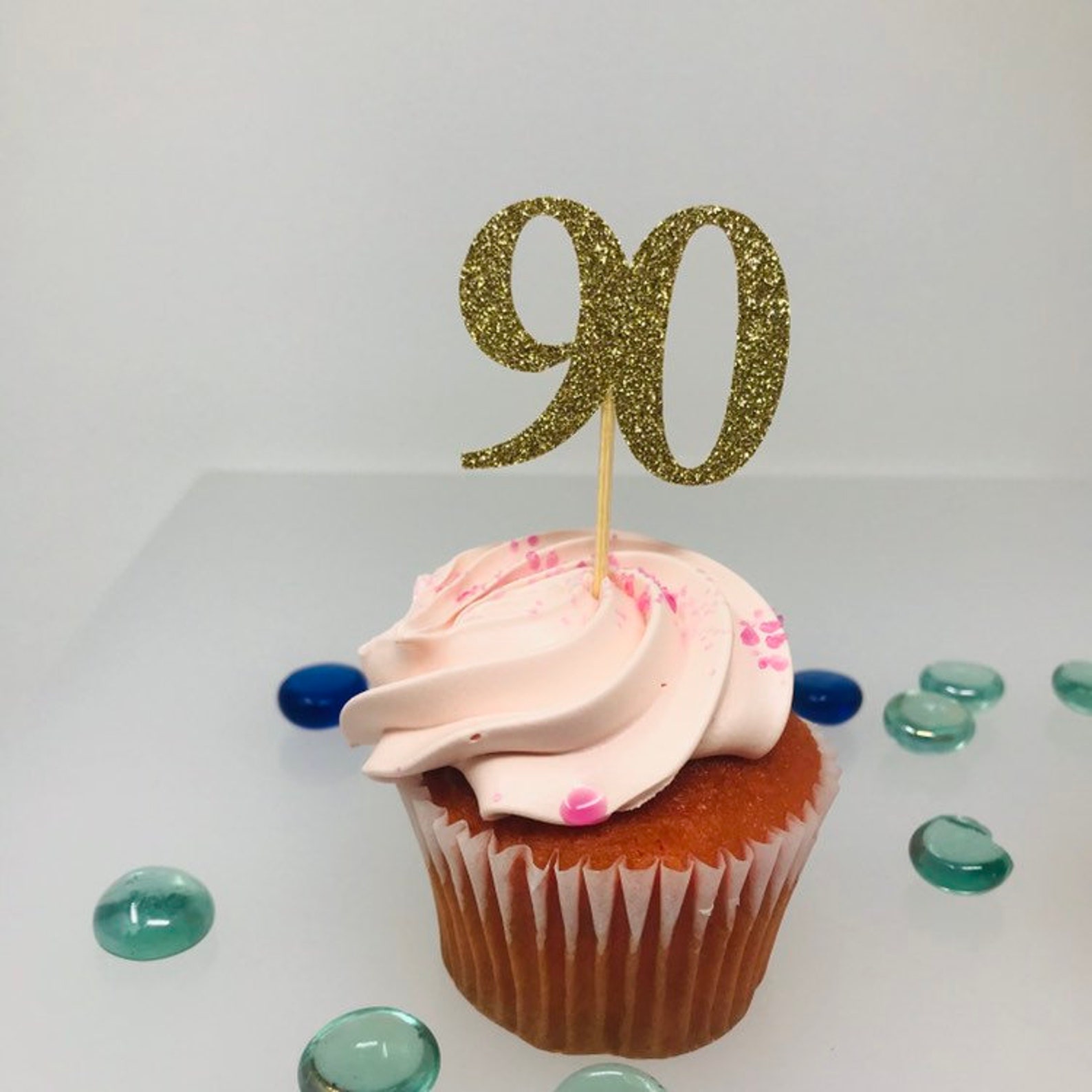 90th Birthday Cupcake Toppers Birthday Decoration 90 Cupcake - Etsy
