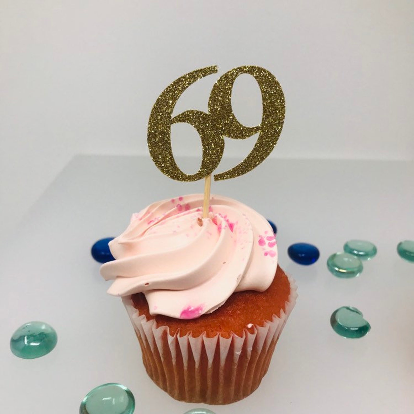 69th Birthday Cupcake Toppers Birthday Decoration 69 Cupcake | Etsy