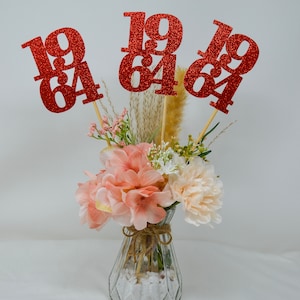 Set of 3 Sticks, 1964 Class Reunion Centerpiece, 60 Years Class ...