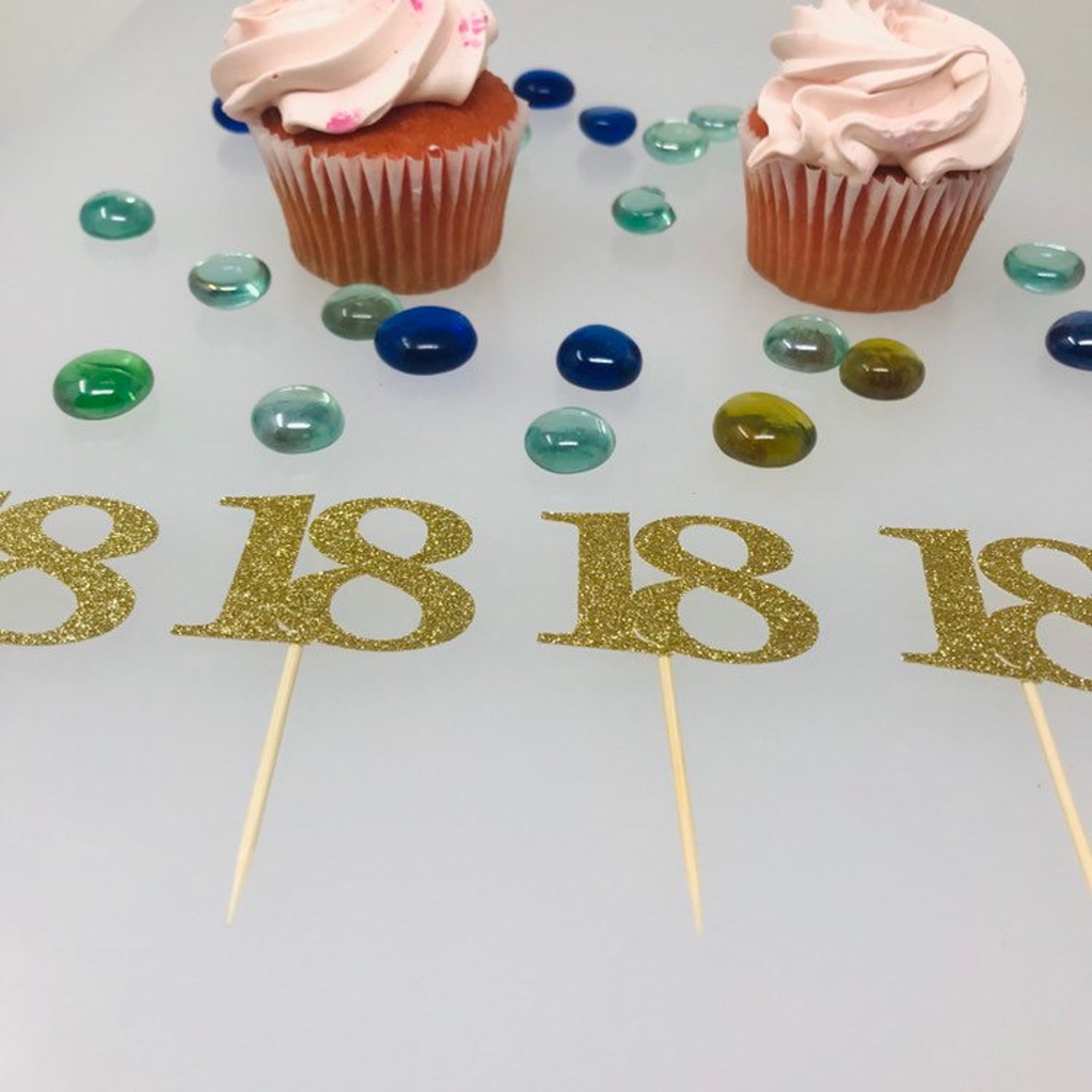 18th Birthday Cupcake Toppers, Birthday Decoration, 18th Birthday ...