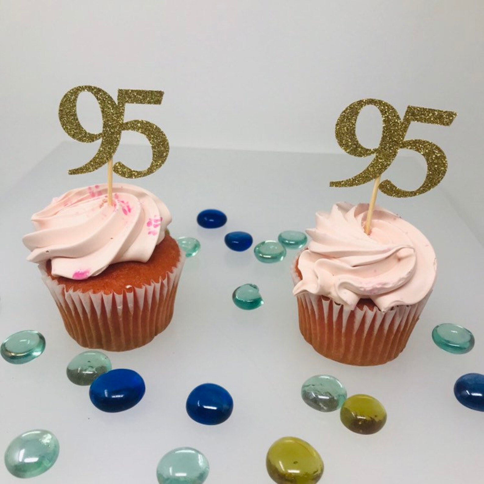 95th Birthday Cupcake Toppers, Birthday Decoration, 95 Cupcake Topper ...