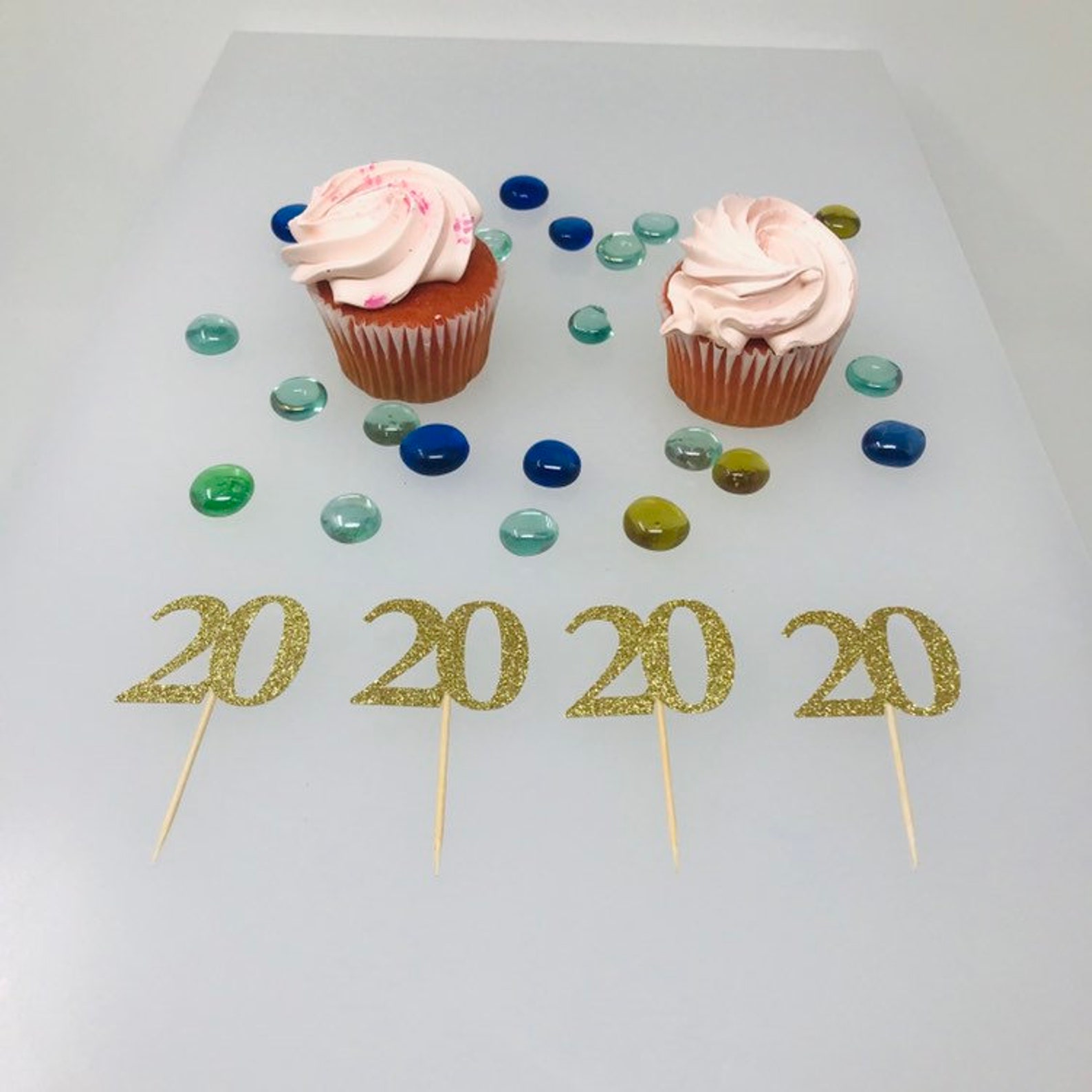 20th Birthday Cupcake Toppers, Birthday Decoration, 20th Birthday ...