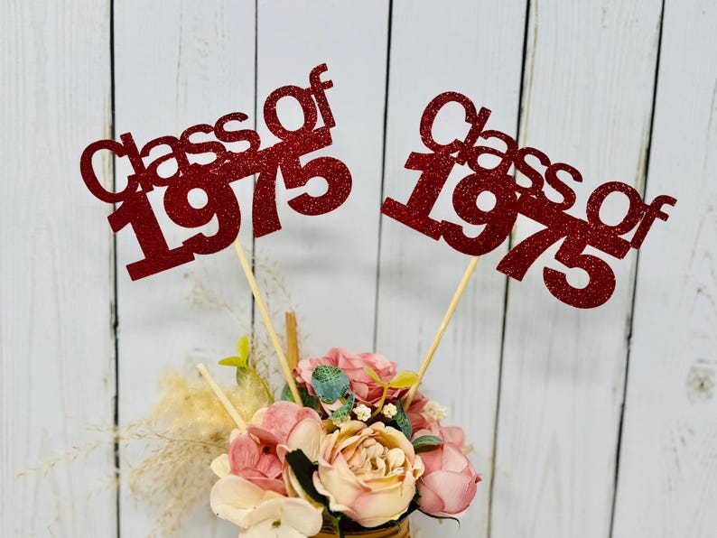 Class of 1975, Class Reunion Centerpiece, 50 Years Class Anniversary ...