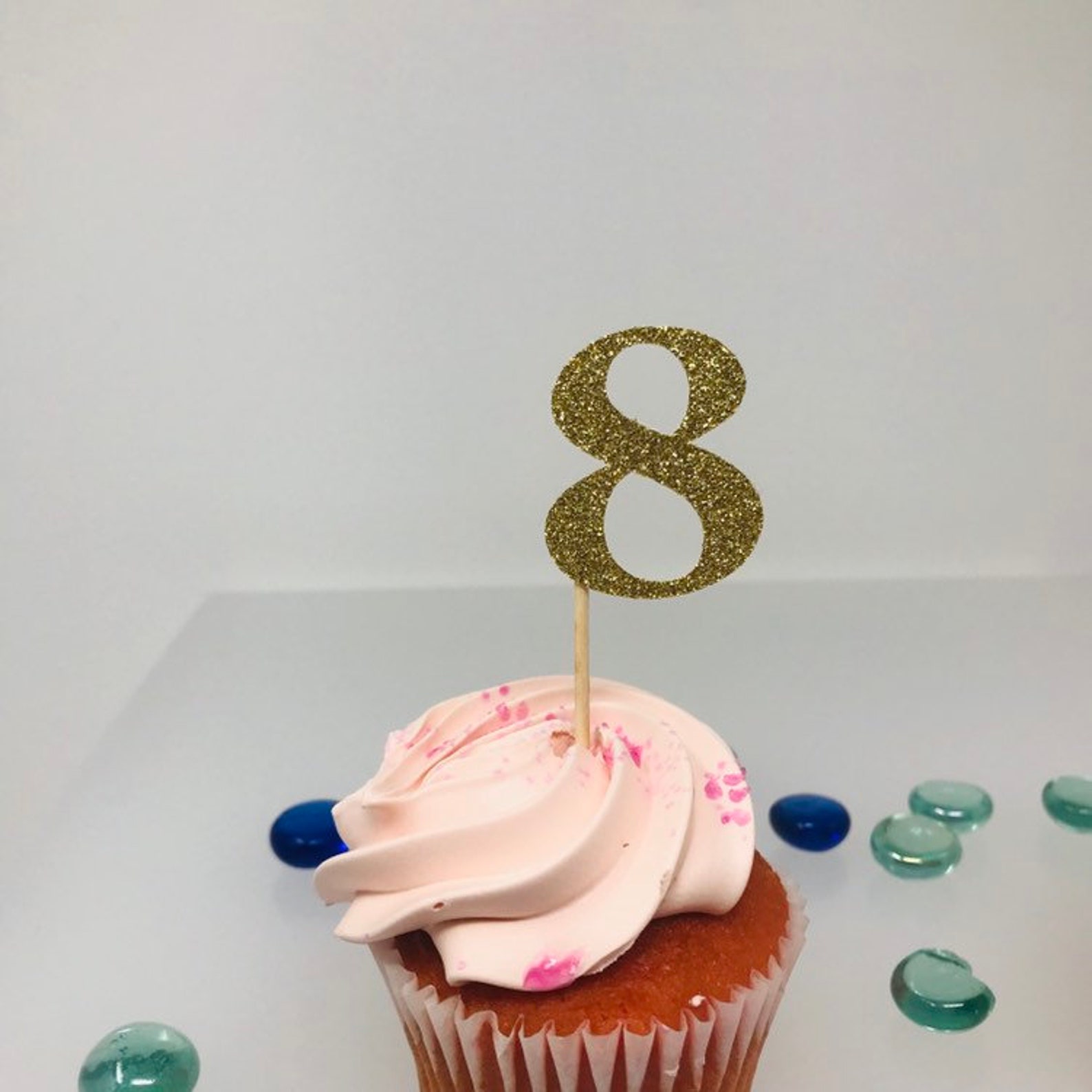 8th Birthday Cupcake Toppers Birthday Decoration 8th - Etsy