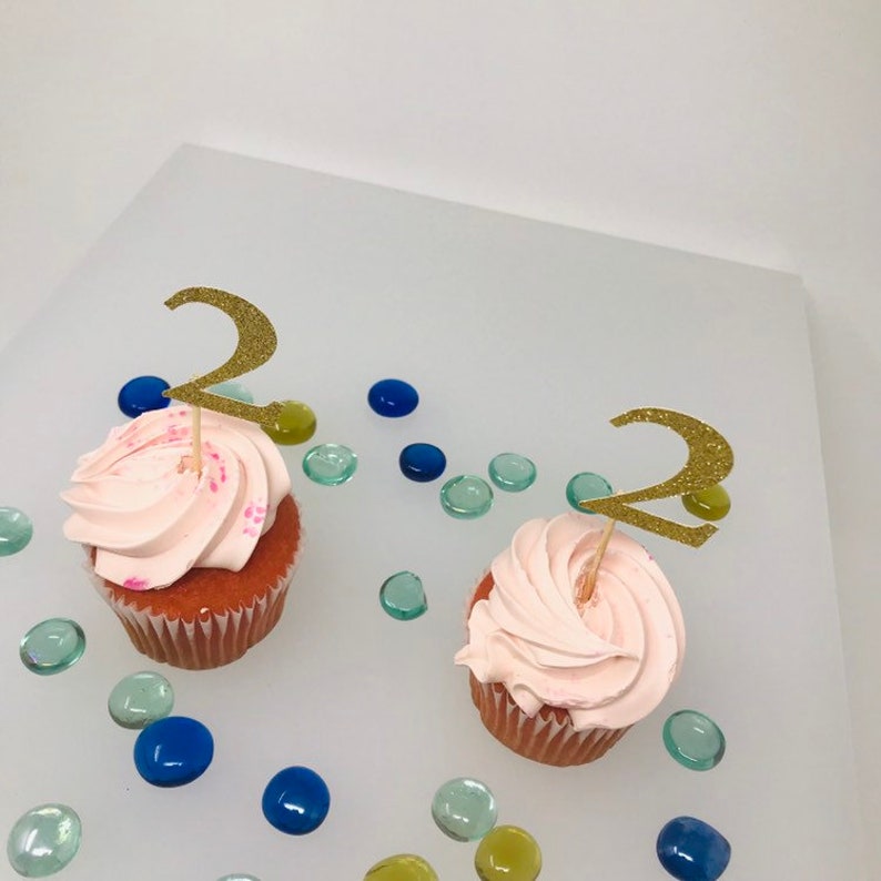 2nd Birthday Cupcake Toppers, Birthday Decoration, 2nd Birthday ...