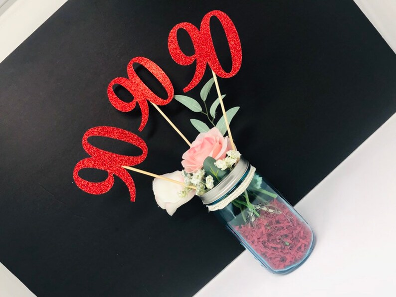 Birthday Centerpiece 90th Anniversary 90th Celebration 90th | Etsy