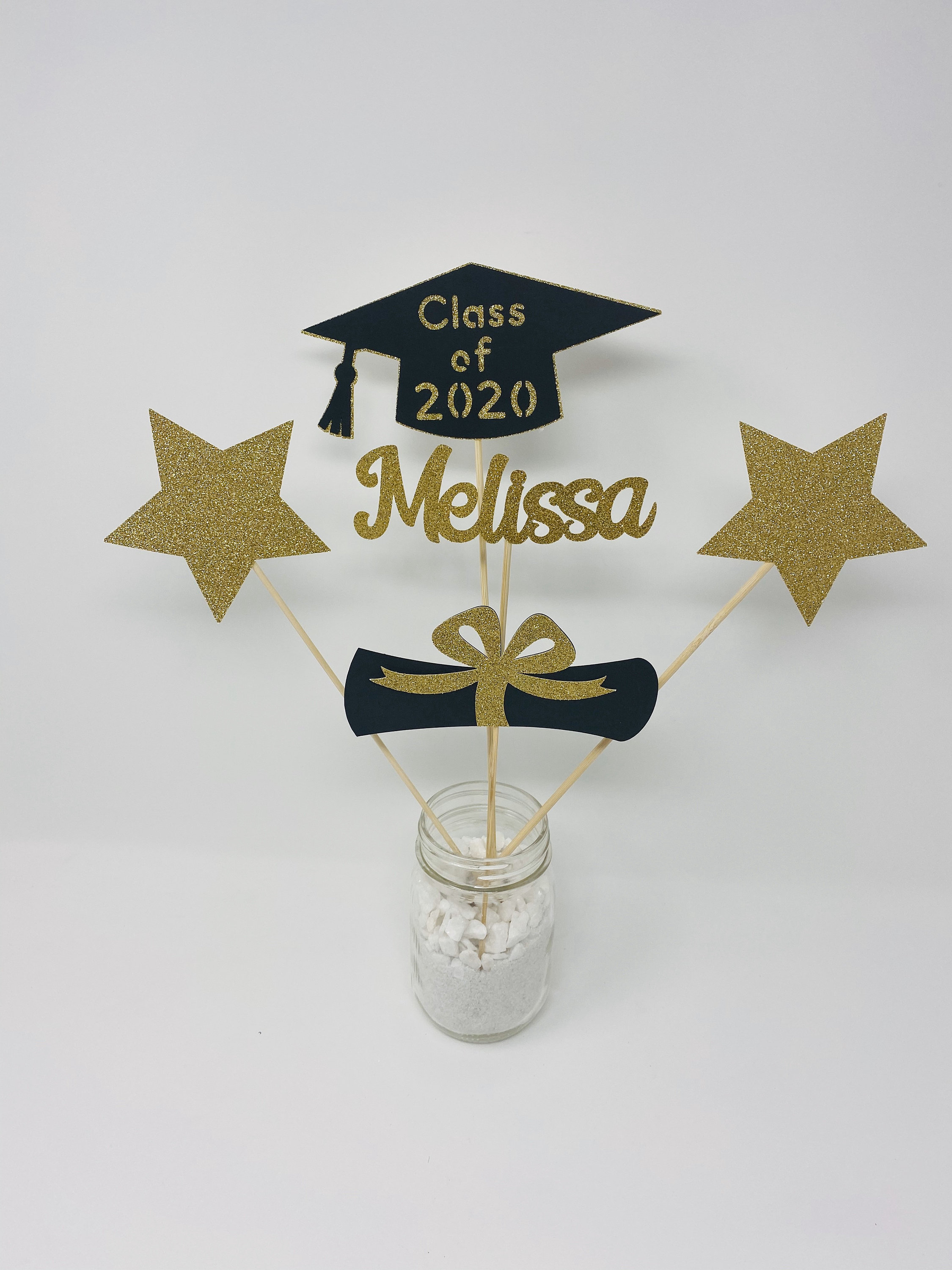 Decoraciones Para Fiestas De Graduación 2022 Palos De Centro Etsy México