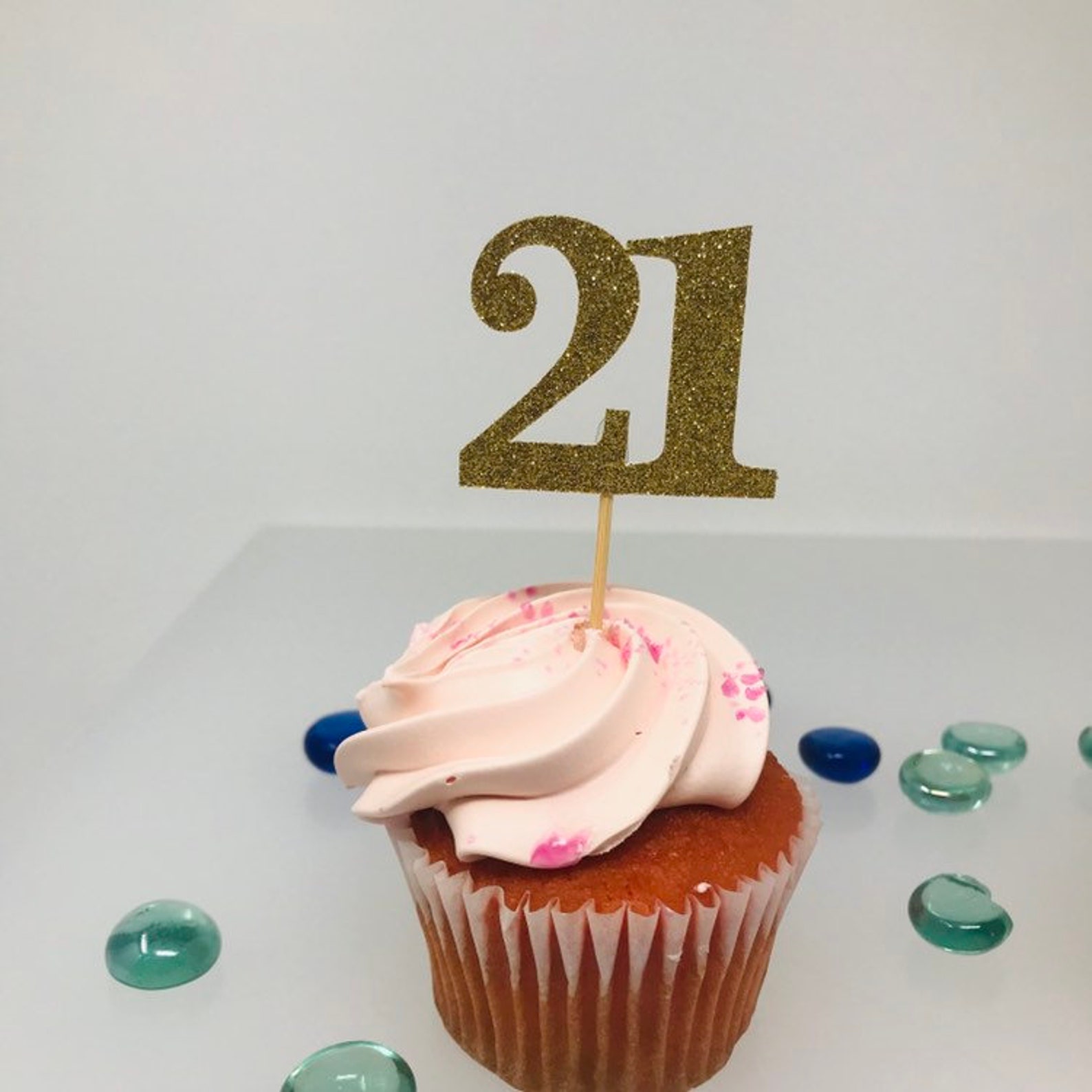 21st Birthday Cupcake Toppers Birthday Decoration 21st | Etsy