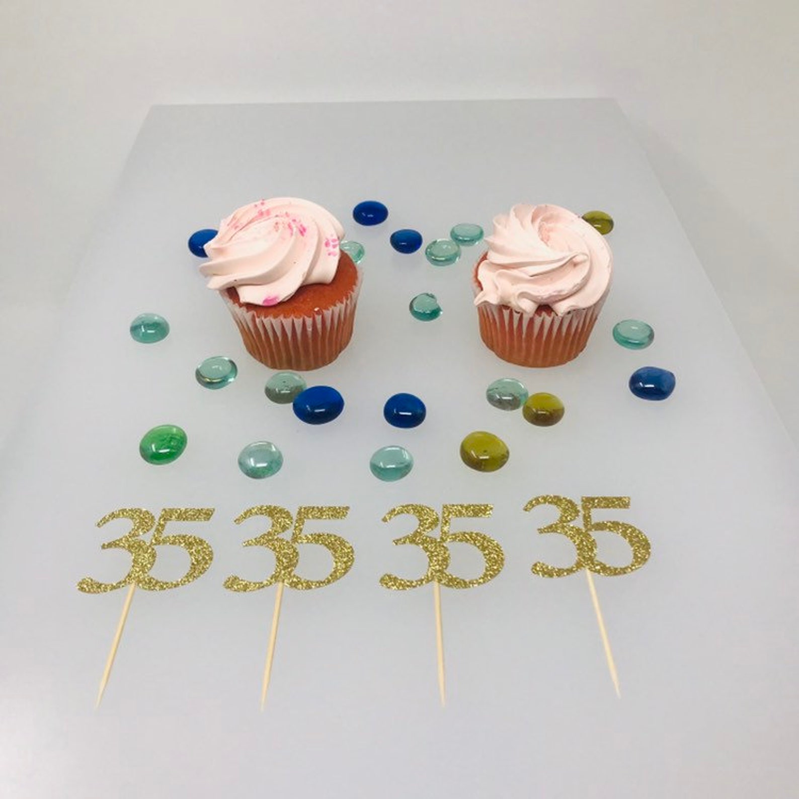 35th Birthday Cupcake Toppers, Birthday Decoration, 35th Birthday ...