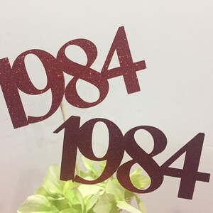 Set of 3 Sticks, 1984 Class Reunion Centerpiece, 35 Years Class ...