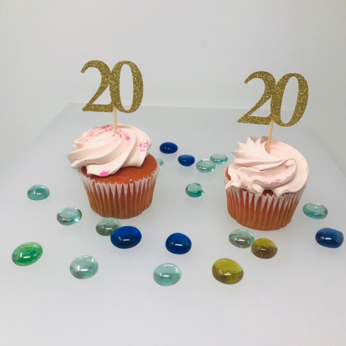 20th Birthday Cupcake Toppers, Birthday Decoration, 20th Birthday ...