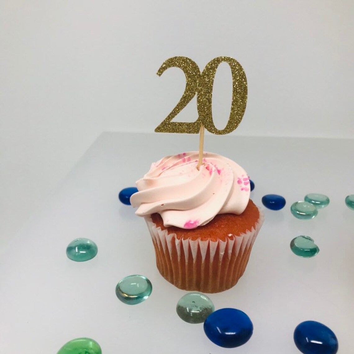 20th Birthday Cupcake Toppers, Birthday Decoration, 20th Birthday ...
