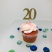 20th Birthday Cupcake Toppers, Birthday Decoration, 20th Birthday ...