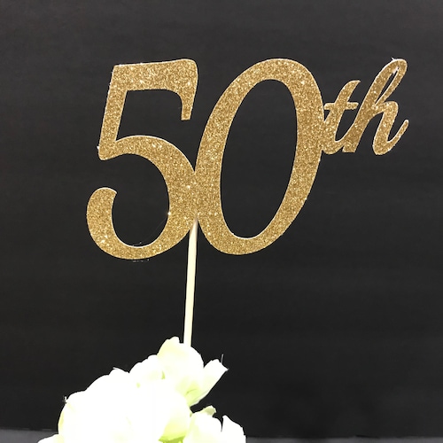 Set Of 3 Sticks Birthday Centerpiece 50th Anniversary 50th Etsy