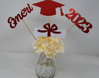 2018 Graduation Centerpiece Sticks 12 Pieces 2025 Congrats Grad Cupcake ...