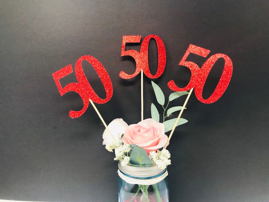 Birthday Centerpiece 50th Anniversary 50th Celebration 50th | Etsy