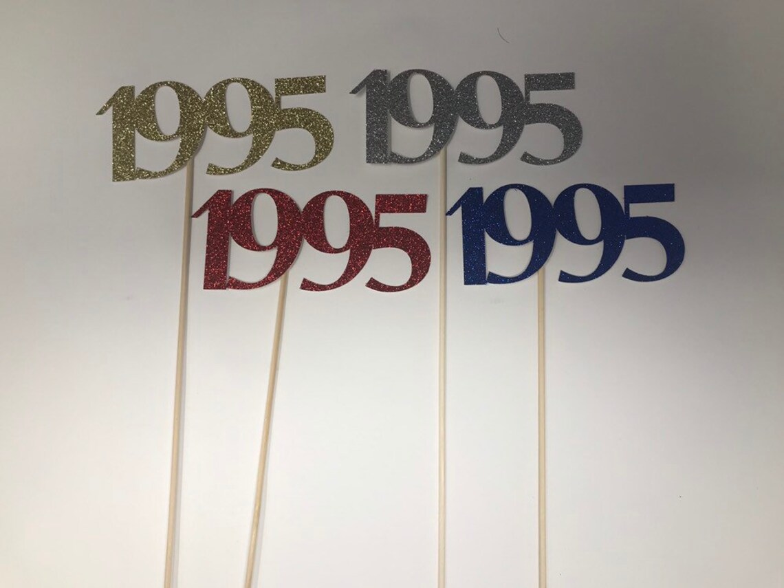 Set of 3 Sticks 1995 Stick Class Reunion Centerpiece 25 - Etsy