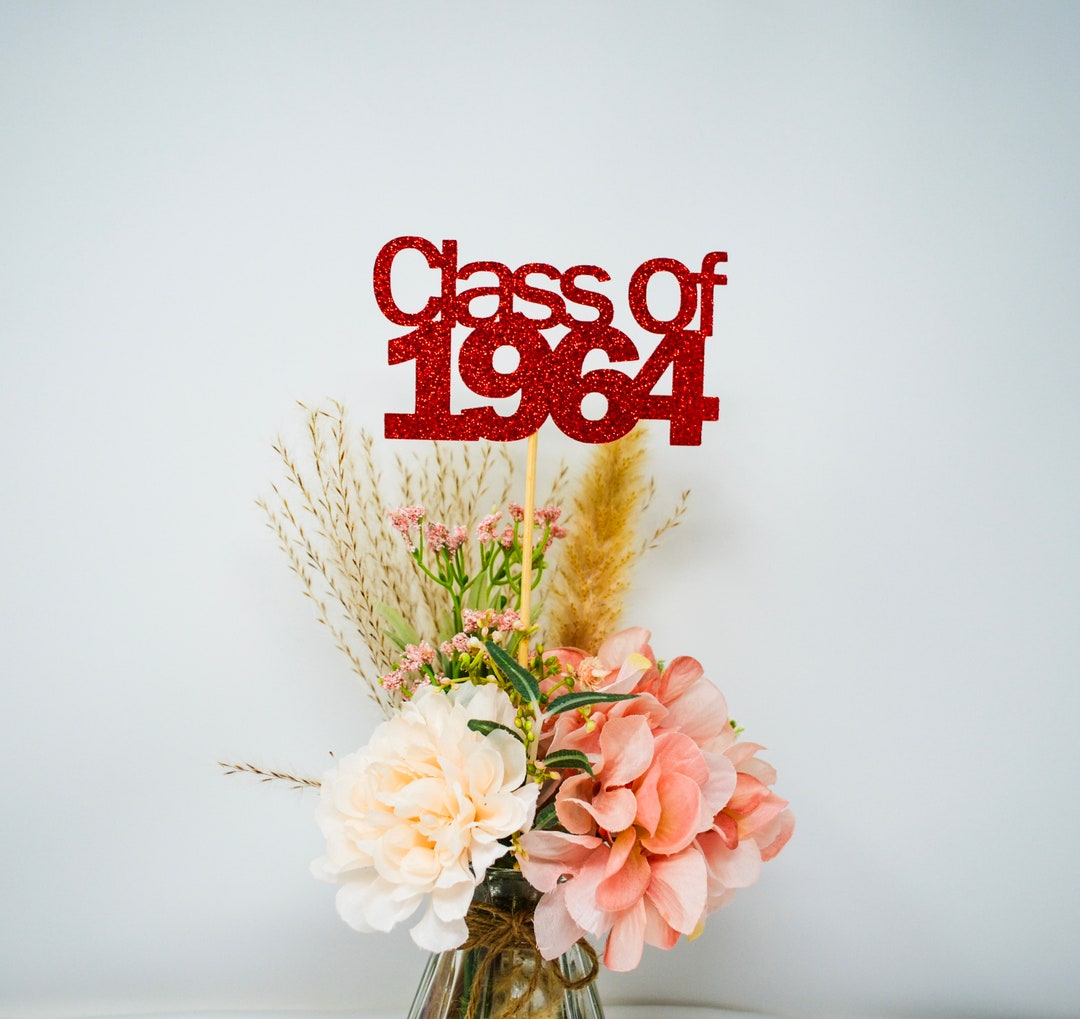 Class of 1964 Reunion Centerpiece: Glitter Anniversary Decoration - Etsy