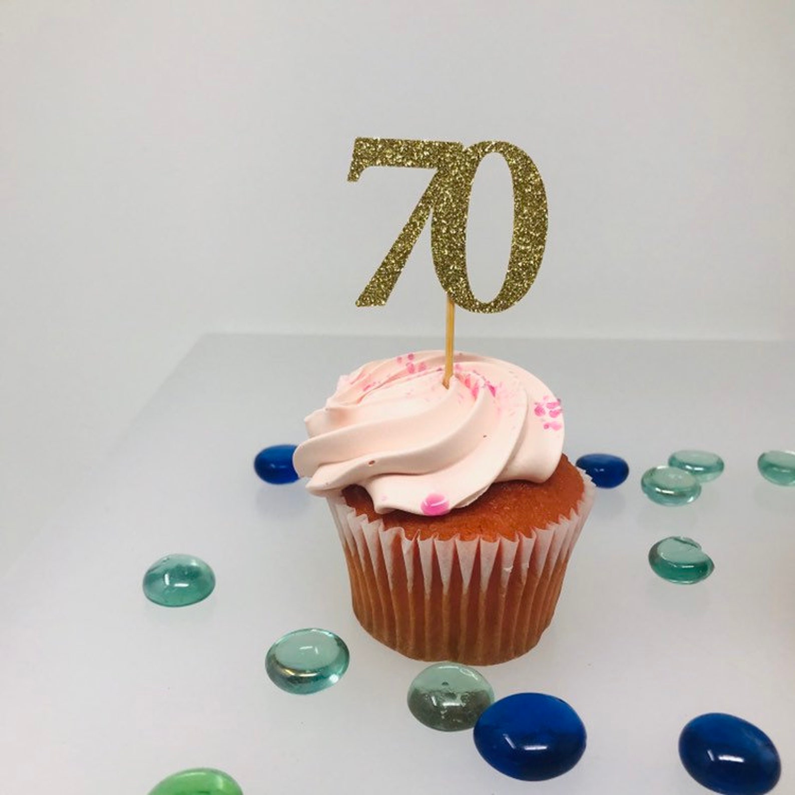 70th Birthday Cupcake Toppers, Birthday Decoration, 70 Cupcake Toppers ...