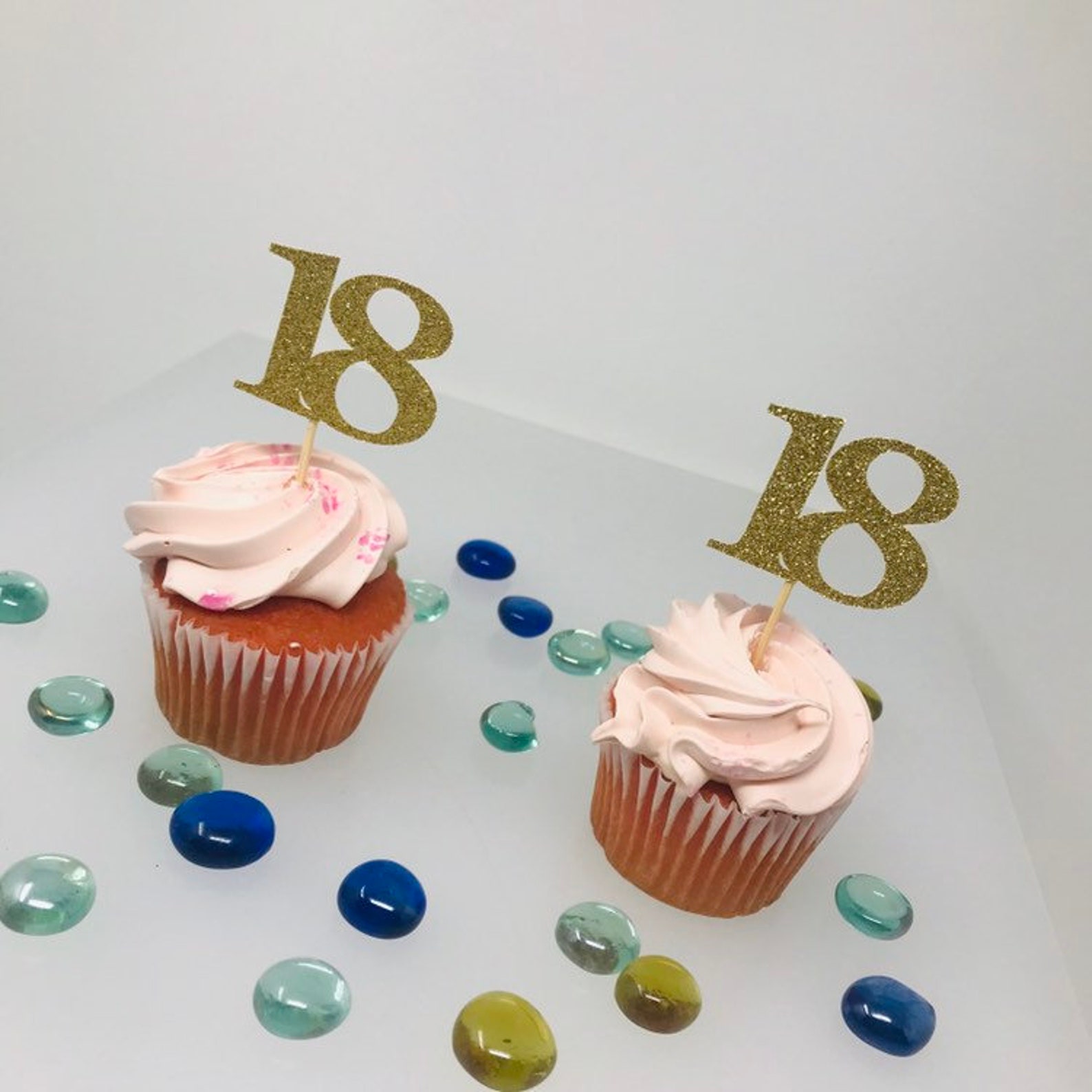 18th Birthday Cupcake Toppers, Birthday Decoration, 18th Birthday ...