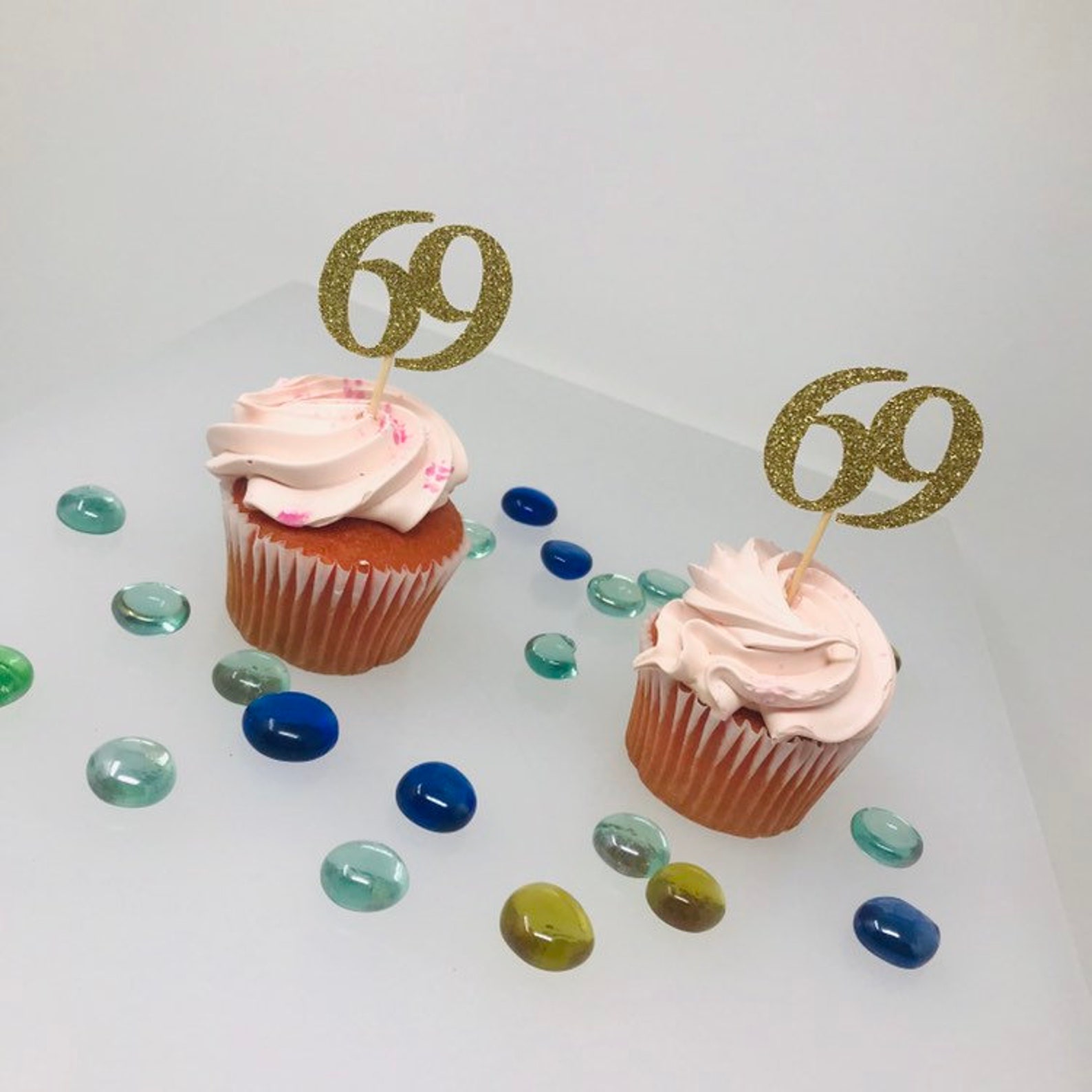 69th Birthday Cupcake Toppers Birthday Decoration 69 Cupcake | Etsy