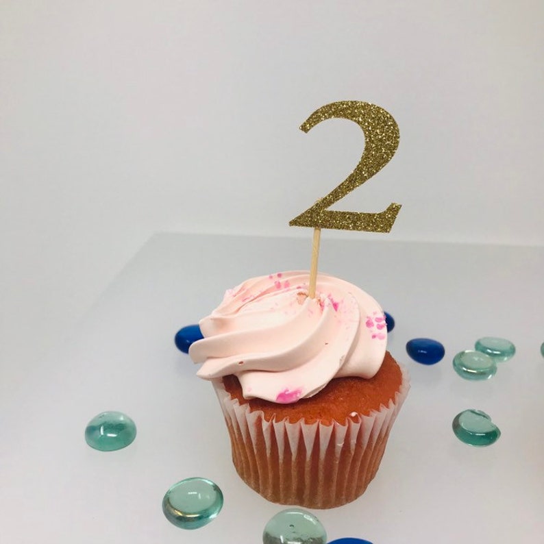 2nd Birthday Cupcake Toppers, Birthday Decoration, 2nd Birthday ...