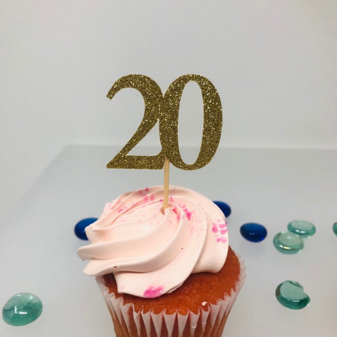 20th Birthday Cupcake Toppers, Birthday Decoration, 20th Birthday ...