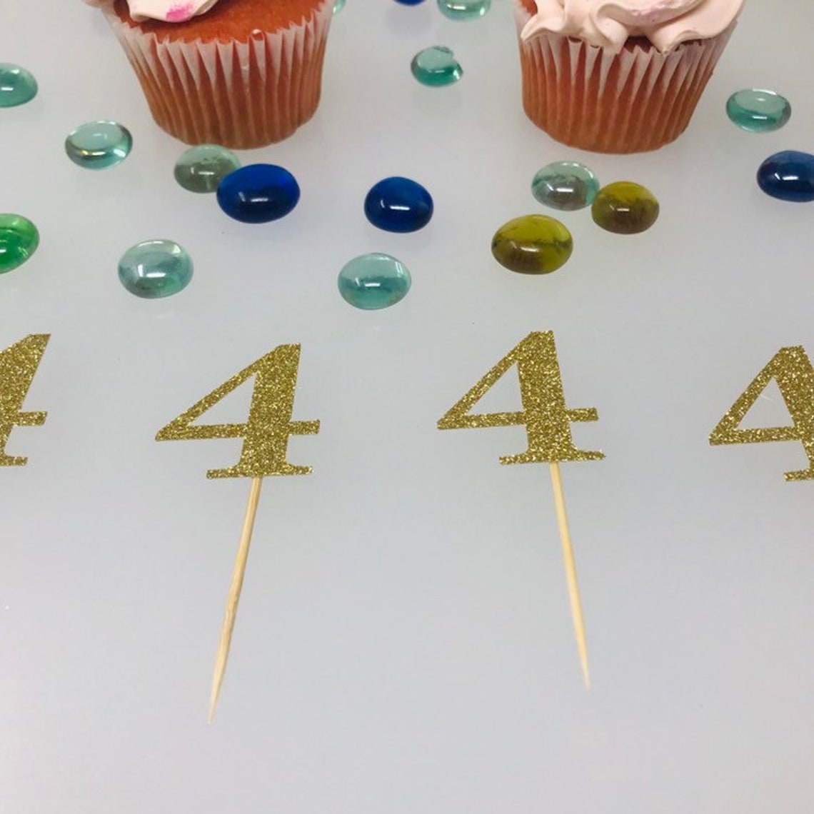 Fourth Birthday Cupcake Toppers Birthday Decoration 4th | Etsy
