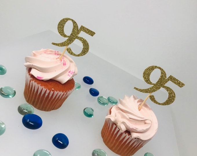 100th Birthday Cupcake Toppers Birthday Decoration 100 - Etsy