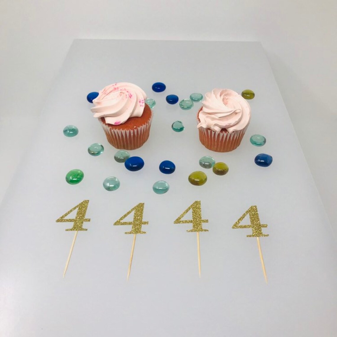 Fourth Birthday Cupcake Toppers Birthday Decoration 4th | Etsy