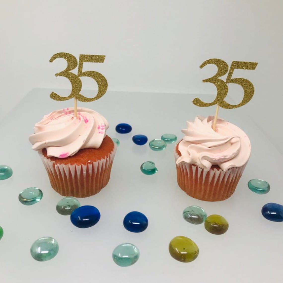 35th Birthday Cupcake Toppers, Birthday Decoration, 35th Birthday ...