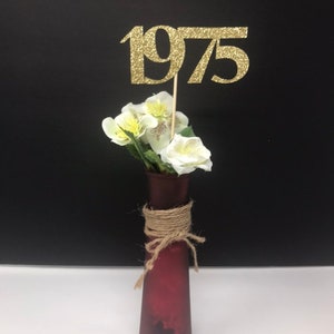 Set of 3 Sticks, 1975 Class Reunion Centerpiece, 45 Years Class ...