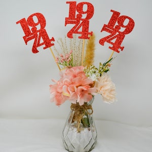 Set of 3 Sticks, 1974 Class Reunion Centerpiece, 50 Years Class ...