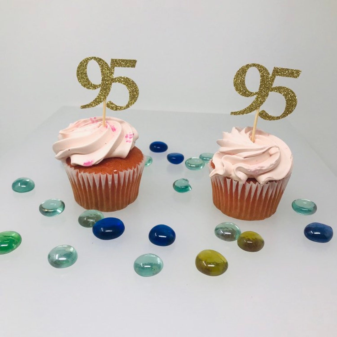 95th Birthday Cupcake Toppers, Birthday Decoration, 95 Cupcake Topper ...