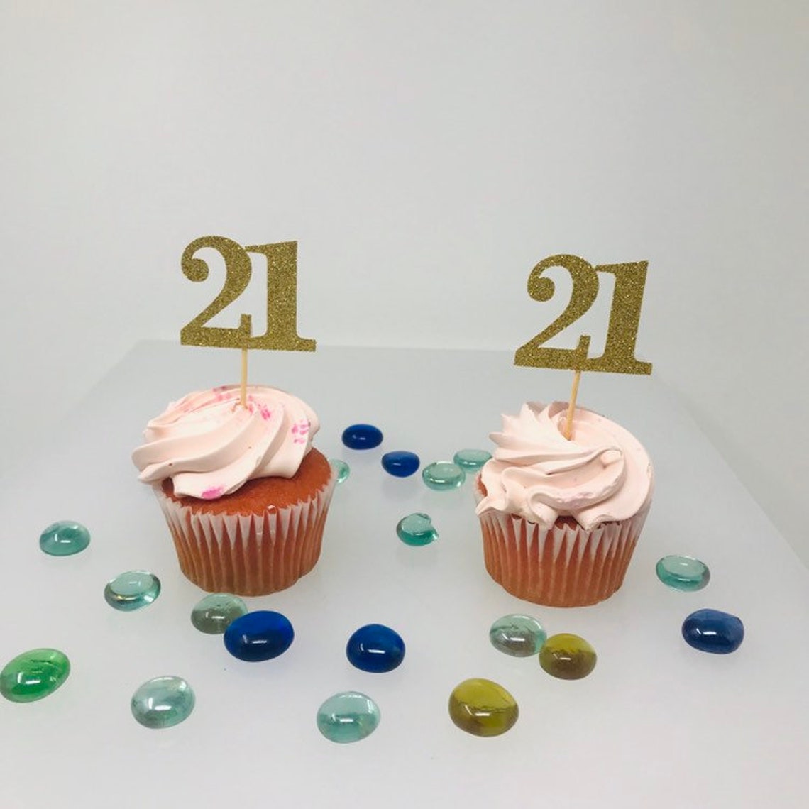 21st Birthday Cupcake Toppers Birthday Decoration 21st | Etsy