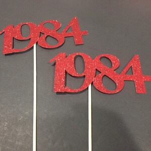 Set of 3 Sticks, 1984 Class Reunion Centerpiece, 35 Years Class ...
