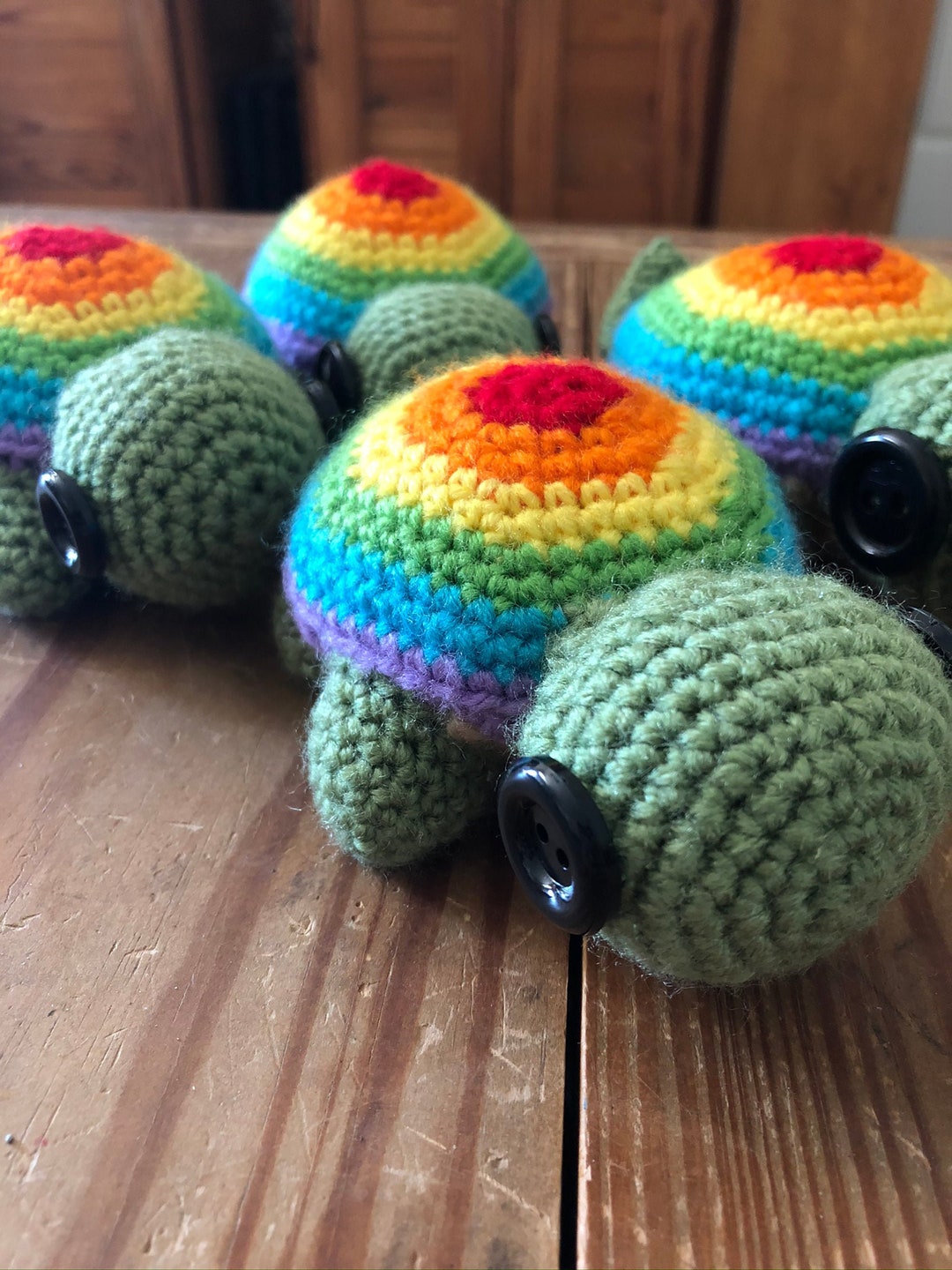 Rainbow Turtle Crochet Plushie - Etsy