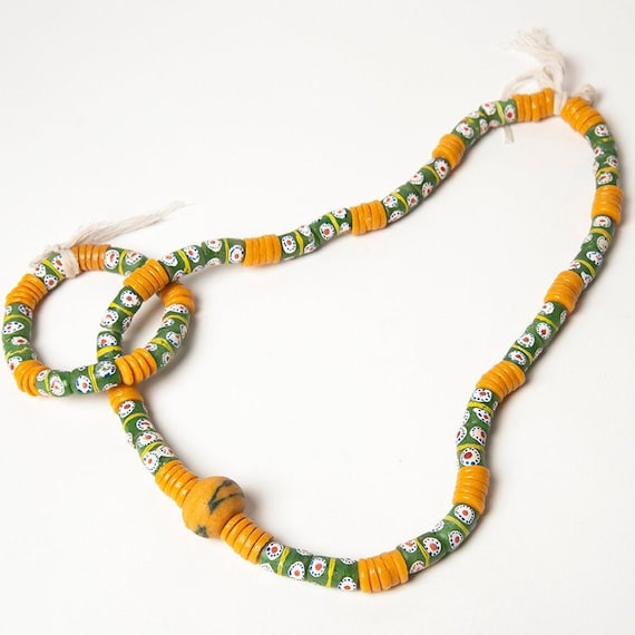 Gbemu African traditional set beads from Recycled | Etsy