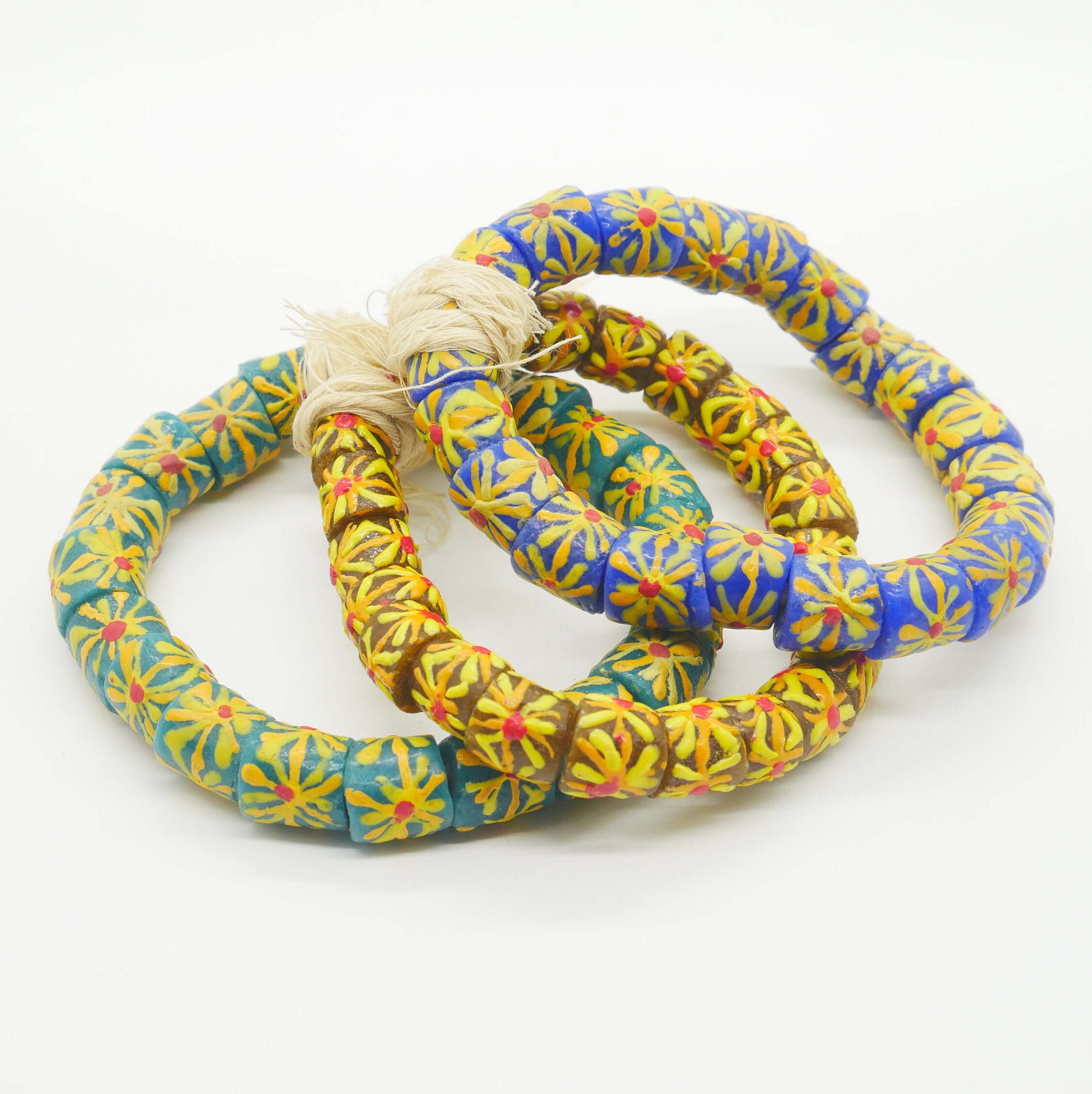 SENA African Tribal Tube Beads, Handmade From Recycled Glass: Ideal for ...