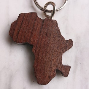 Africa Shaped Hand Carved Wooden Keychain for Gifting - Etsy