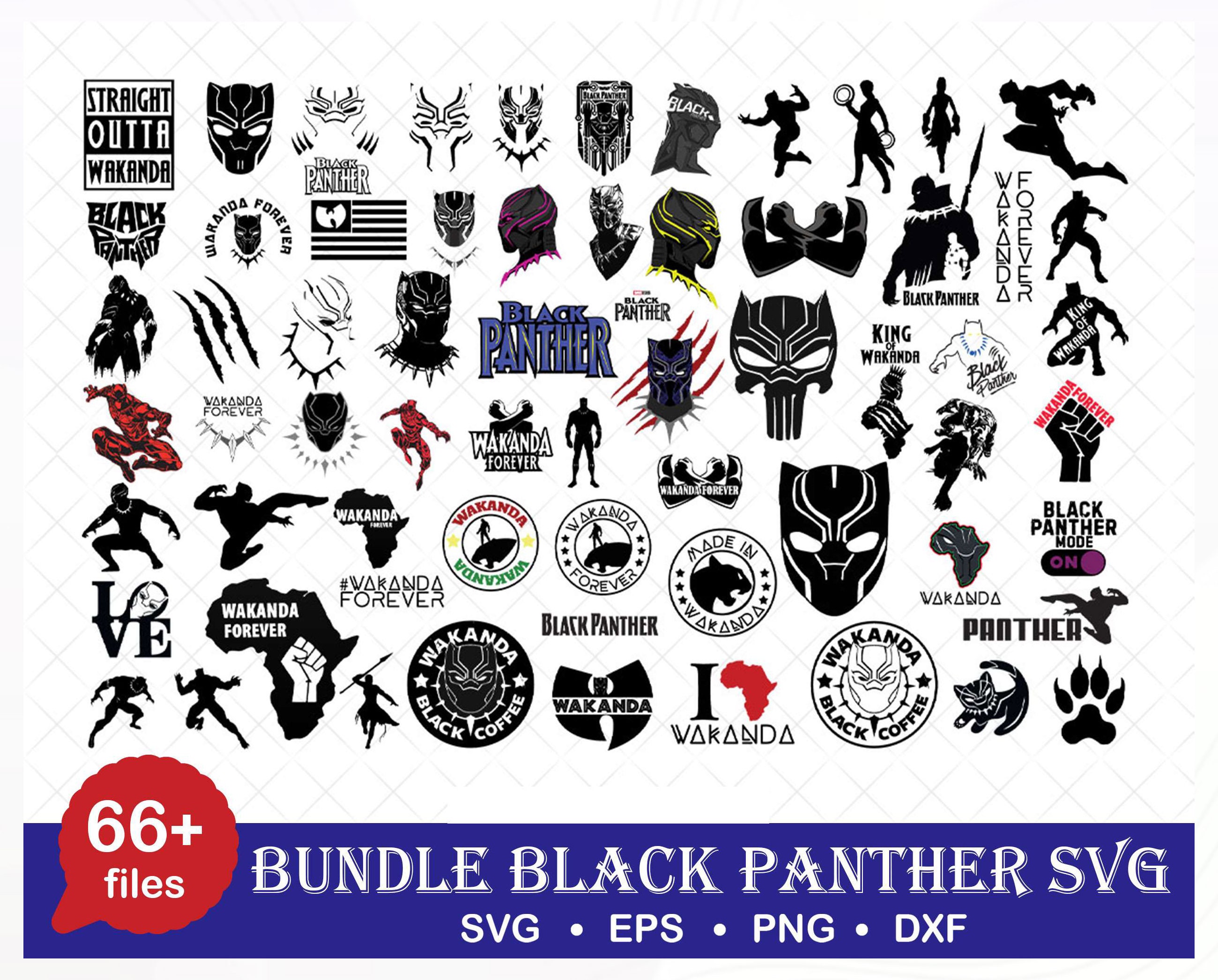 New Black Panther Mega Bundle Svg, Black Panther Png, Black Panther ...
