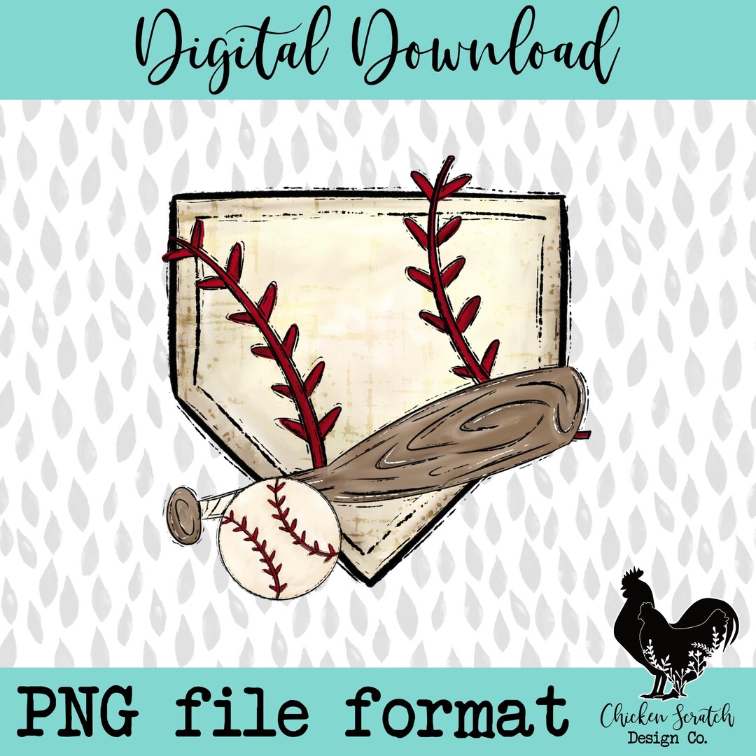 Customizable Baseball Home Plate Sublimation DTF PNG Digital Download ...