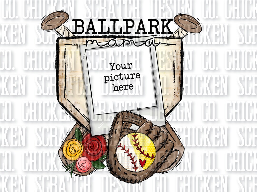 Ballpark Mama Polaroid Sublimation PNG Baseball Softball Mama Picture ...