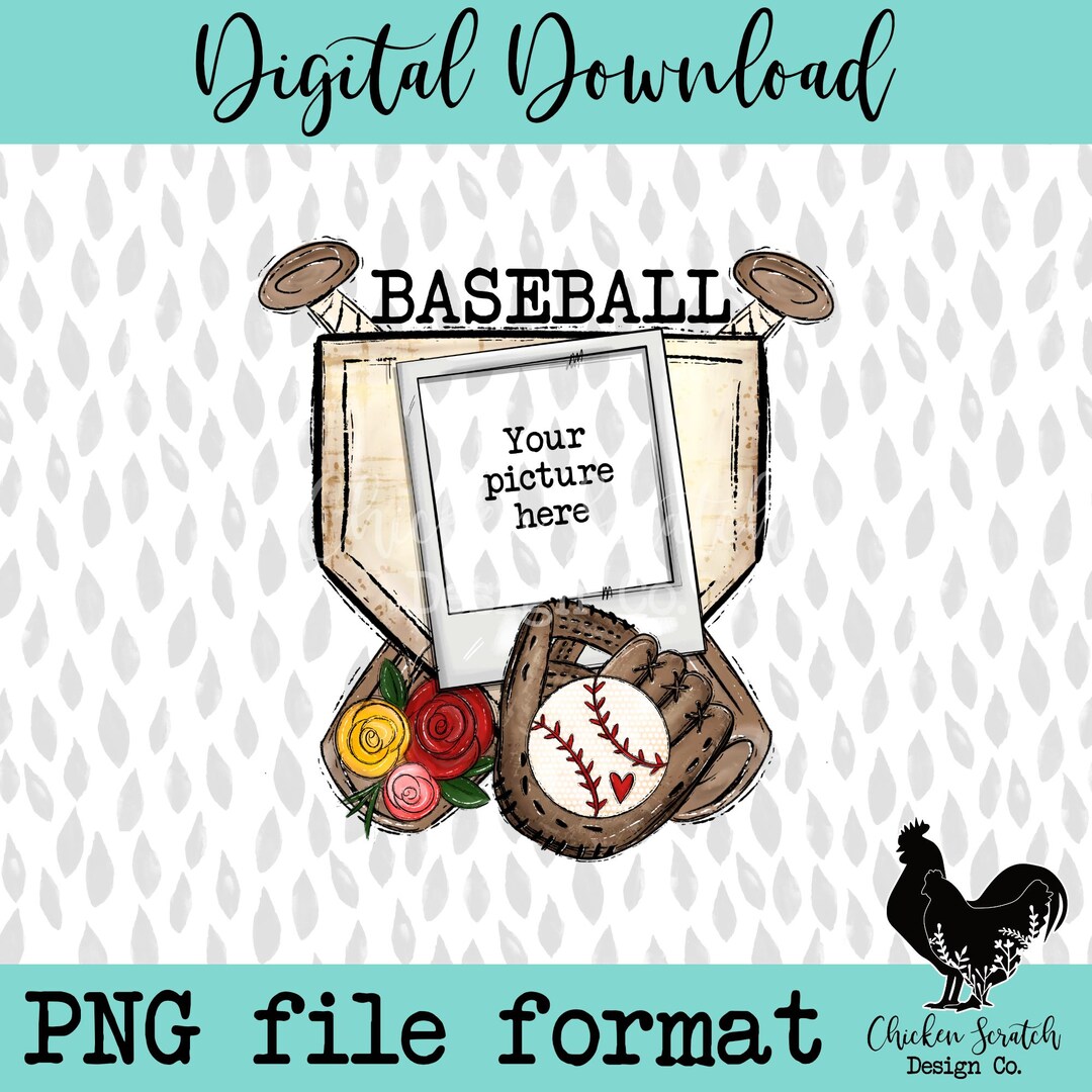 Baseball Kid's Polaroid Sublimation PNG Baseball Mama Picture Design ...