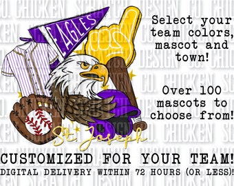 CUSTOM Bulldogs Town Mascot School Spirit Sublimation DTF PNG Digital ...