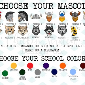 Custom Football Team School Spirit Mascot Sublimation DTF PNG Digital ...