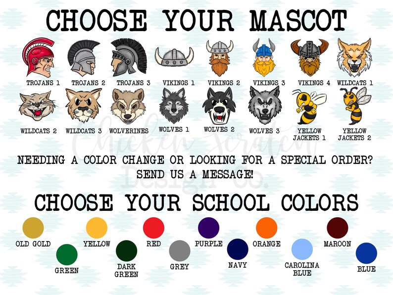 Custom Football Team School Spirit Mascot Sublimation DTF PNG Digital ...