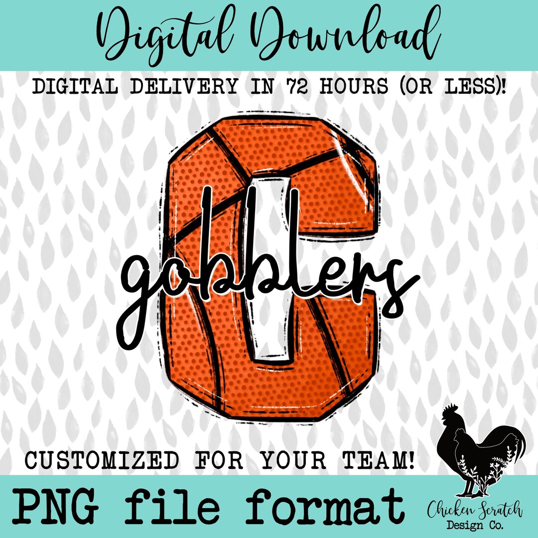 Custom Basketball Team School Spirit Sublimation DTF PNG Digital ...